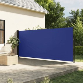 vidaXL Zatahovací boční markýza modrá 180 x 300 cm