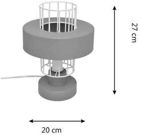 Stolní lampa VOLTA 1xE27/15W/230V šedá