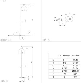 Eglo 99513 - Stojací lampa ABREOSA 1xE27/28W/230V