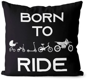 Polštář Born to ride motocross (Velikost: 55 x 55 cm)