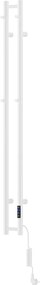 Mexen Pino, elektrické topné těleso s věšáky na ručníky 1405x137 mm, 150 W, bílá, W301-1405-137-00-20