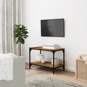 TV skříňka kouřový dub 60 x 33 x 41 cm kompozitní dřevo a ocel