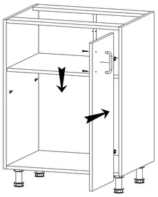 Kuchyňská linka Aspen A | 520 cm | bílá lesk