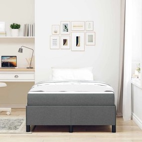 Postel s boxspringem Tmavě šedá 120 x 190 cm textil 3398844