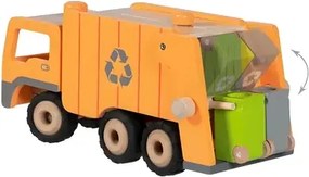 GOKI Popelářské auto Eko / Dřevěné auto / oranžová / od 3 let