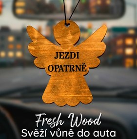 Ahome CZ Dřevěná vůně do auta –  Jezdi opatrně