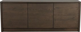 Komoda v dekoru dubu v tmavě přírodní barvě 180x70x40 cm Melstone – Rowico