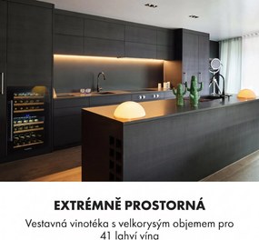 Klarstein Vinsider 35 Onyx Edition, vestavná vinotéka, třída energetické účinnosti G