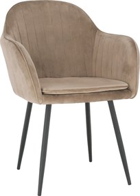 Designové křeslo, šedohnědá Taupe Velvet látka, ZIRKON