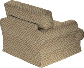 Potah na křeslo IKEA Ekeskog barva béžová látka pletený vzor, vzorované