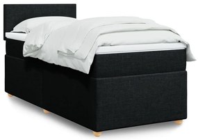 Box spring postel s matrací černá 90x190 cm textil 3286530