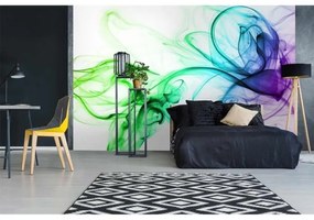 DIMEX | Vliesové fototapety na zeď Studený kouř barev MS-5-0290 | 375 x 250 cm| bílá, zelená, tyrkysová, modrá, fialová