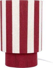 Červená/bílá provazová stolní lampa (výška 35 cm) Vienna Stripes – Leitmotiv