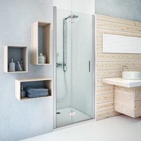 Skládací sprchové dveře s otočným systémem pro instalaci do niky TZNL1, TZNP1 2012 mm 267–292 775–810 Transparent O Brillant Pravá TZNP1/800 739-800000P-00-02