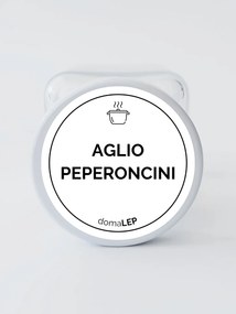 Samolepka na kořenky AGLIO PEPERONCINI bílá 5 cm tučné písmo
