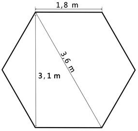 Nůžkový skládací party stran hexagon šedý 3,6 x 3,1 m,  42108