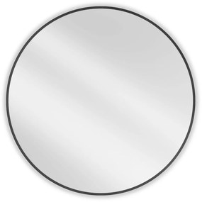 Mexen Loft, kulaté koupelnové zrcadlo 90 cm, barva rámu černá matná, 9850-090-090-000-70