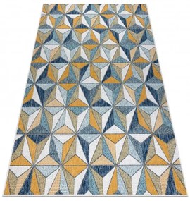 Dywany Łuszczów Kusový koberec Cooper Sisal Mosaic 22222 ecru/navy – na ven i na doma - 140x190 cm