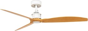 FARO 32110 JUST FAN M stropní ventilátor, bílá/světlé dřevo s DC motorem - FARO
