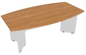 Stůl jednací sud 200 cm - Hobis Gate GJ 200 Dekor stolové desky: olše, Dekor lamino podnože: bílá