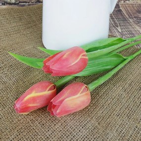 Umělé tulipány č. 25- žluto- červené