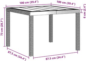 Zahradní jídelní souprava 5 ks Antracit Polypropylen 3378536