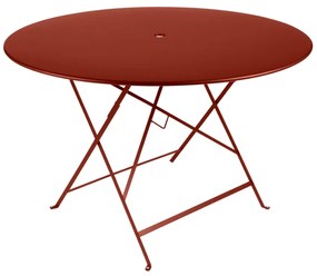 OnaDnes -20% Zemitě červený kovový skládací stůl Fermob Bistro Ø 117 cm