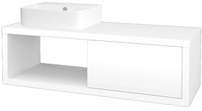 Dřevojas Koupelnová skříň STORM SZZO 120 (umyvadlo Joy 3) Varianta: M01 Bílá mat / L01 Bílá vysoký lesk / Levé