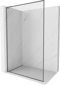 Mexen, Mexen Kioto-F L sprchová stěna s rámem 90 x 202 cm, průhledná 8 mm, pistolový kov - 800-090-174-95-00