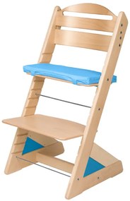 Jitro Dětská rostoucí židle Plus Buk Sv. modrý klín + modrý