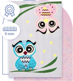 Koberec Agnella Funky Top Owl šedý