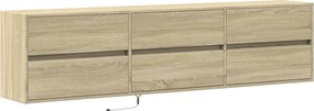 Nástěnná TV skříňka s LED dub sonoma 180 x 31 x 45 cm 3307935