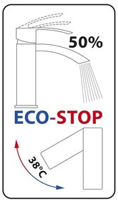 Sapho VIENNA stojánková umyvadlová baterie s výpustí ECO karatuše chrom VO002-01
