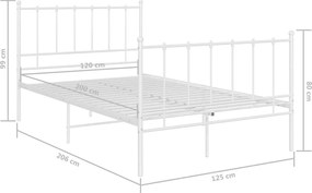 vidaXL Rám postele kov 120 x 200 cm [324953] Barva: Černá