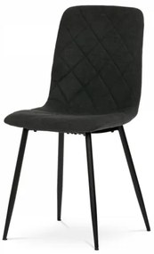 Jídelní židle černá látka, nohy černý kov CT-283 BK2