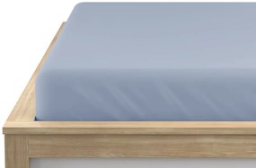 Napínací prostěradlo z mikrovlákna světle modré 180 x 200 cm