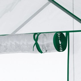 Outsunny Fóliový skleník Walk-in Skleník na rajčata 142x73x195cm se 6 policemi, průhledný pro zahradu a rostliny |
