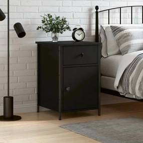 Noční stolek černý 40 x 42 x 60 cm kompozitní dřevo - Default Title