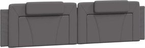 Postel Viana s matrací šedá 200 x 200 cm umělá kůže 3208820