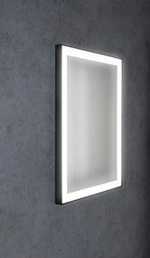 Sapho, GANO zrcadlo s LED osvětlením 60x80cm, černá