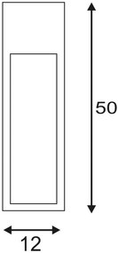 SLV 229410 Rusty Slot 50, venkovní sloupek, 1x11W (energeticky úsporné), patina rzi, IP44, 50cm