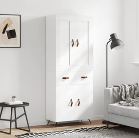 vidaXL Skříň highboard 69,5 x 34 x 180 cm kompozitní dřevo [3199850] Barva: bílá s vysokým leskem