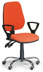 Pracovní židle Comfort SY s područkami, oranžová