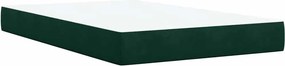 Box spring postel s matrací tmavě zelená 120x190 cm samet 3286255
