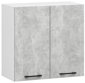 Kuchyňská závěsná skříňka Olivie W II 60 cm bílá/beton