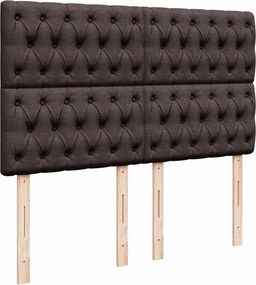Box spring postel s matrací tmavě hnědá 160x200 cm textil 3291341