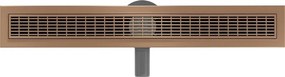 Mexen Flat 360° M33 otočný lineární odtok 70 cm, kartáčovaná měď - 1C33070-40