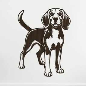 dřevo života Dřevěný obraz Bígla (Beagle) Zvolte rozměr (cm): 31x40, Zvolte barvu dekoru: Wenge