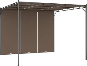 Zahradní altán s bočním závěsem 3 x 3 x 2,25 m taupe 312263