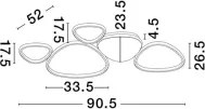 Stropní LED svítidlo NOVA LUCE ALTUS 48W 3200K 9081829 stmívatelné Triac